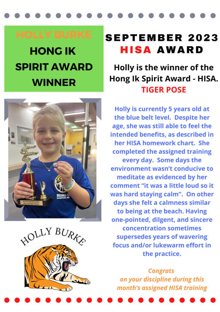 Hong Ik Martial Arts Spirit Award: October 2023 Winner of New Rochelle ...